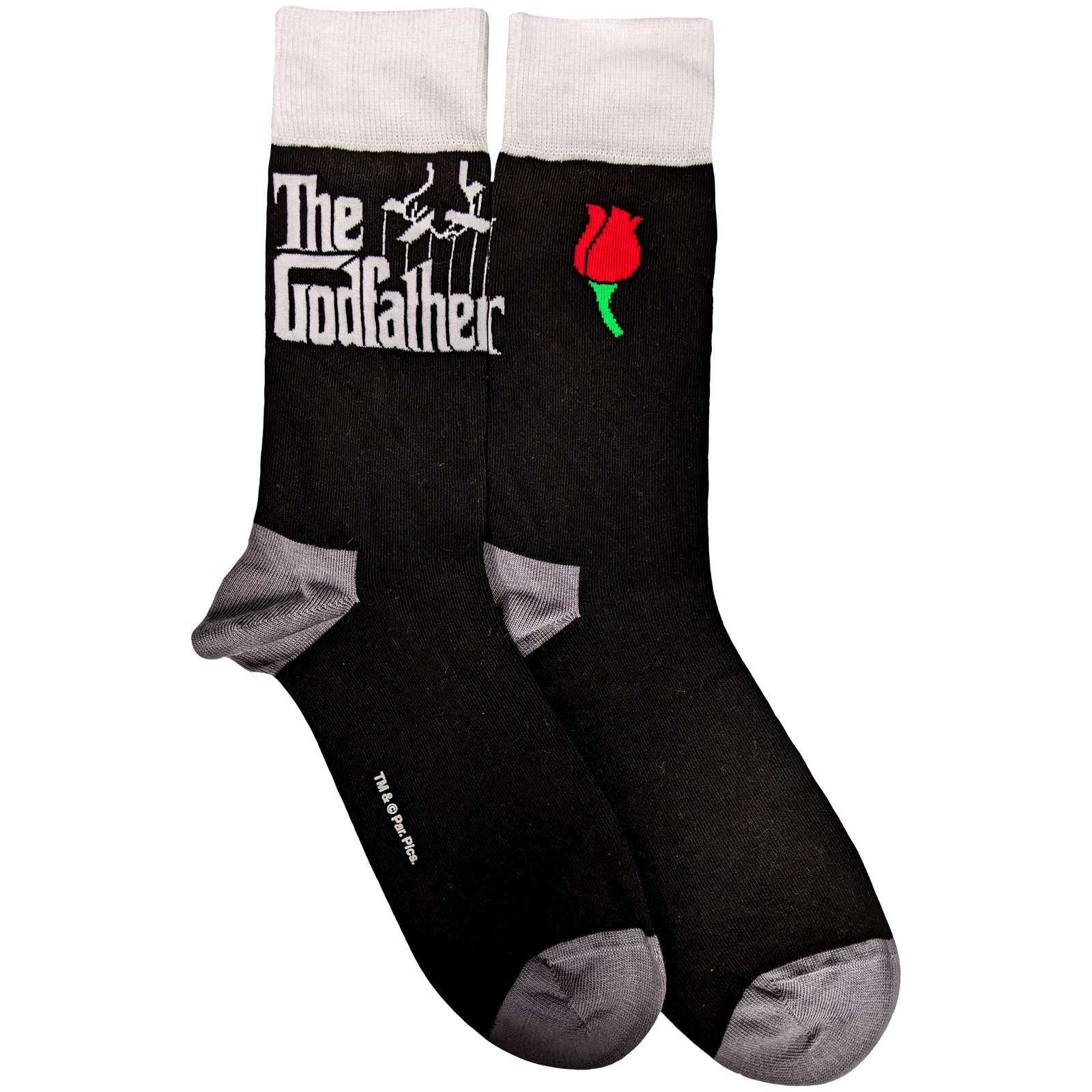 THE GODFATHER " LOGO WHITE " .....sz 7 - 11 SOCKS – RockPig Band TShirts